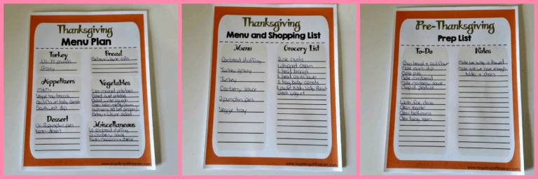 FREE Thanksgiving Prep Printables! - No Getting Off This Train