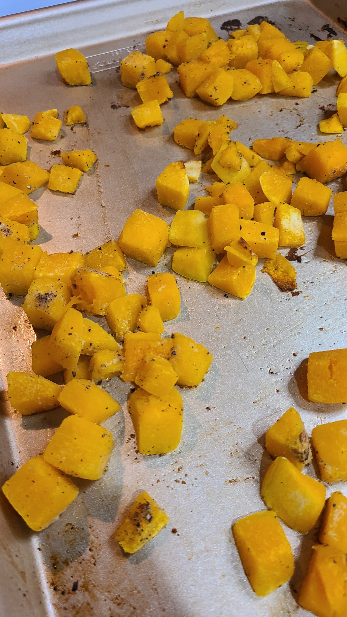 Roasted Butternut Squash (Using Frozen Cubes!) - No Getting Off This Train