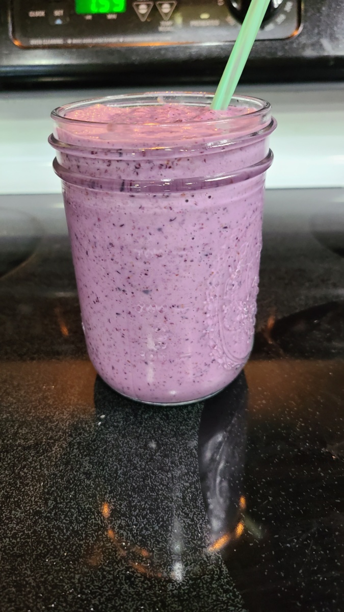 High Protein Blueberry Shake Recipe - No Getting Off This Train