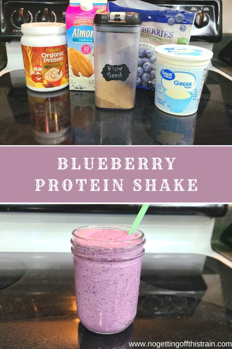 High Protein Blueberry Shake Recipe - No Getting Off This Train