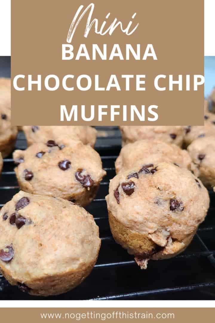 Mini Banana Chocolate Chip Muffins Recipe - No Getting Off This Train